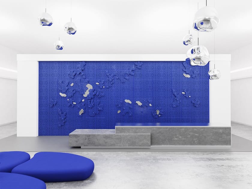 BLUE WALL PANEL 100X50 FULL BLEED Metal Decorative panel By DBE.FURNITURE