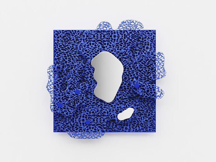 BLUE WALL PANEL 50X50 FULL BLEED Decorative panel By DBE.FURNITURE