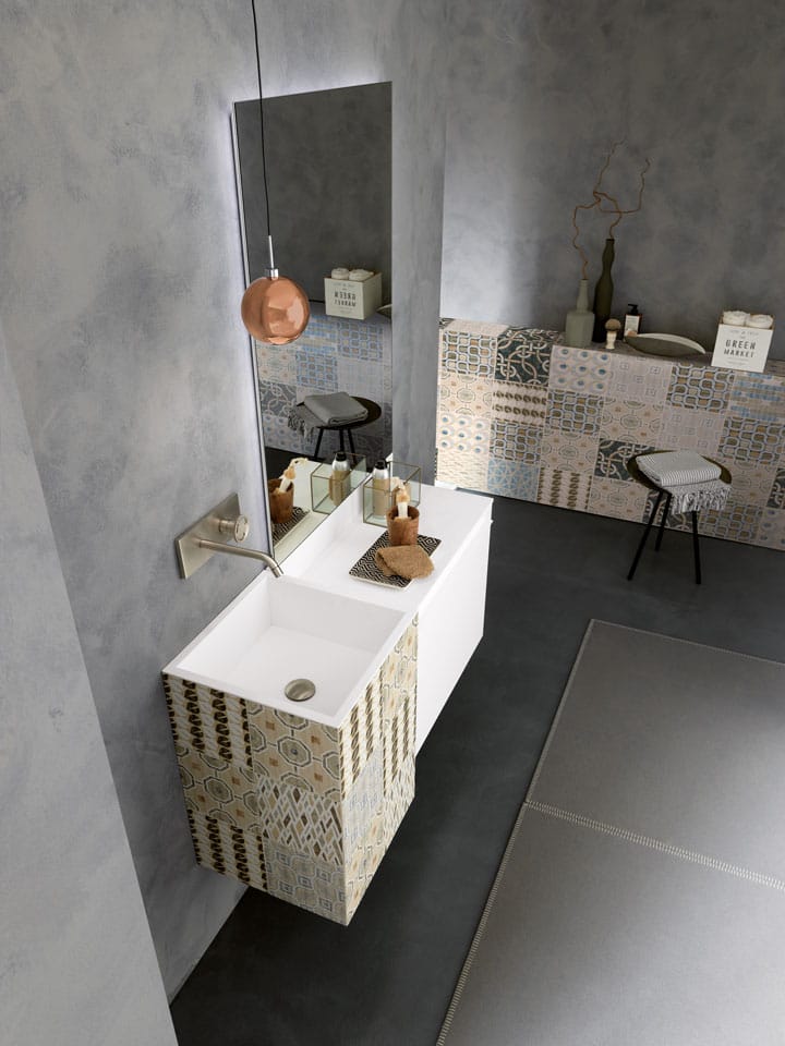 Mobile lavabo singolo in legno con specchio DECÒ 01 Collezione Decò By ...