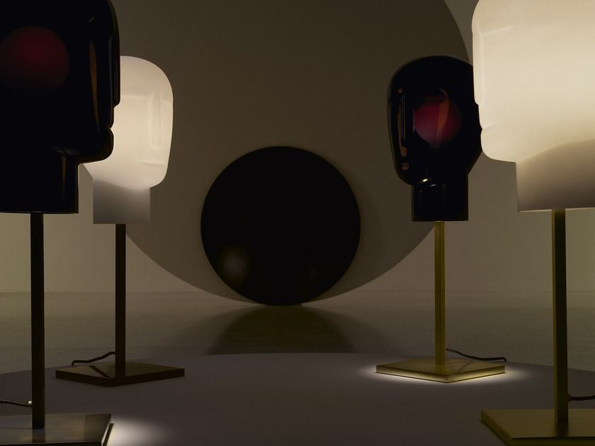 DEDO LED Tischleuchte aus Stahl und Glas mit Dimmer By Vesoi