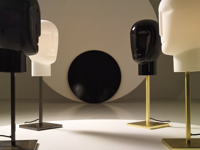 DEDO LED Tischleuchte aus Stahl und Glas mit Dimmer By Vesoi