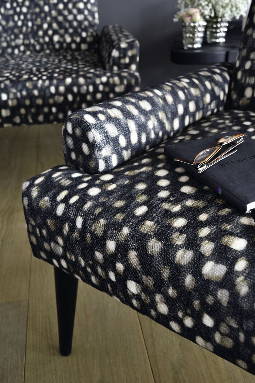 Dotted printed chenille upholstery fabric DEIÀ By Élitis