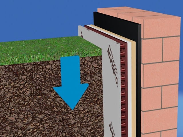 Honeycombed and textured membrane DELTA® - GEO DRAIN QUATTRO By DÖRKEN ...