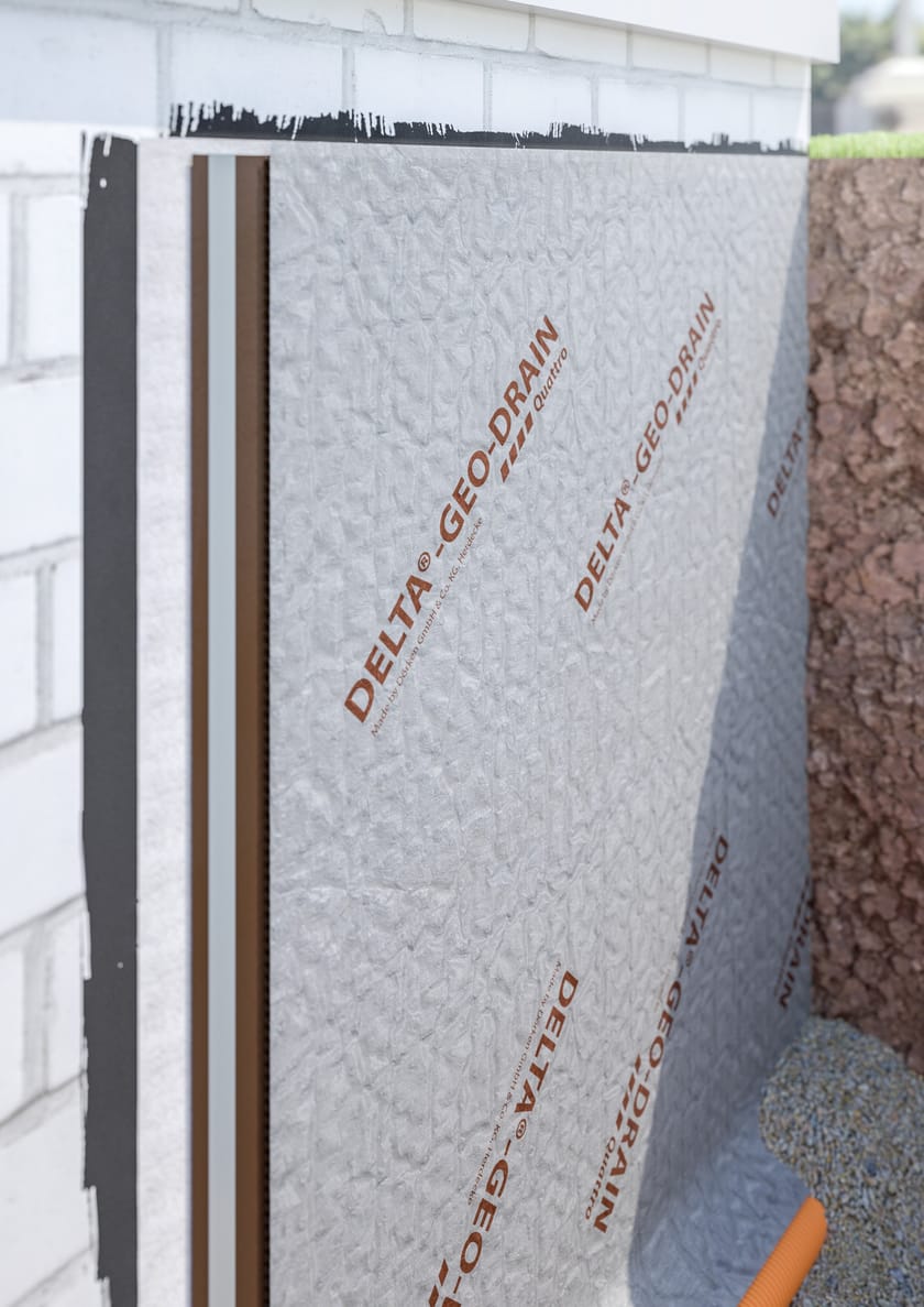 Honeycombed and textured membrane DELTA® - GEO DRAIN QUATTRO By DÖRKEN ...
