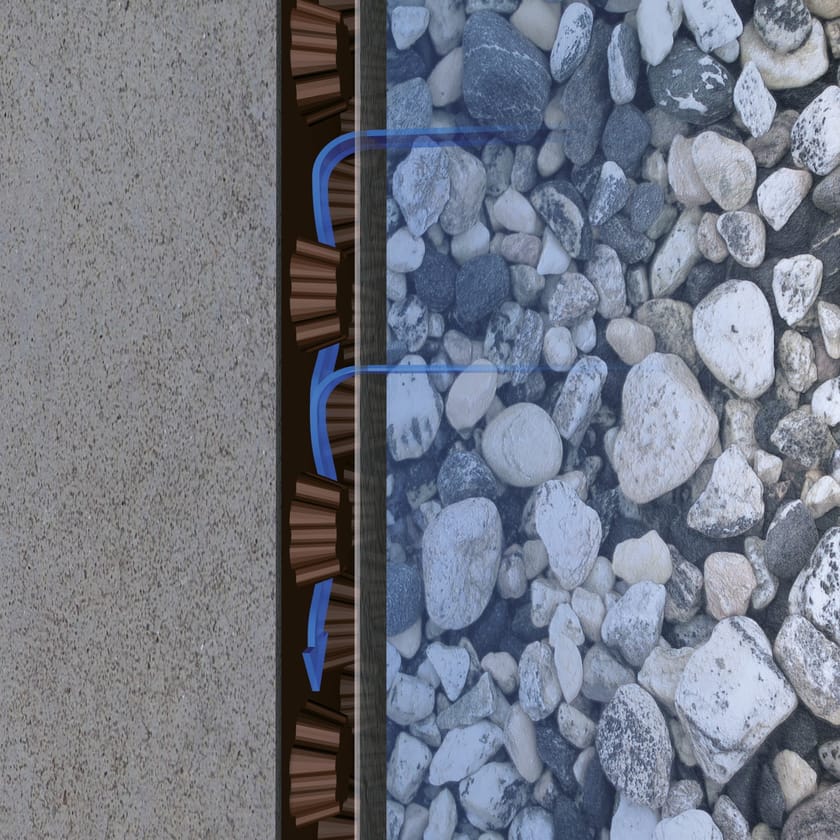 Honeycombed and textured membrane DELTA® - MS DRAIN By DÖRKEN ITALIA