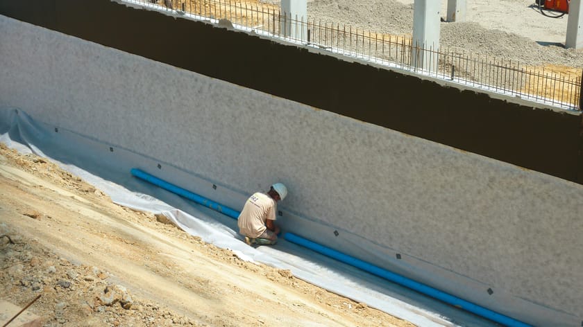 Honeycombed and textured membrane DELTA® - MS DRAIN By DÖRKEN ITALIA