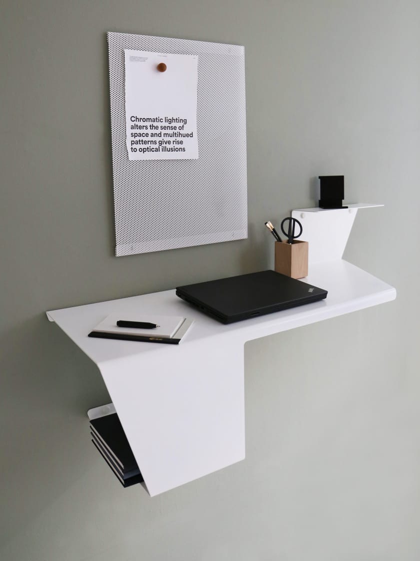 Wall mounted powder coated aluminium secretary desk DESK By Anne Linde ...