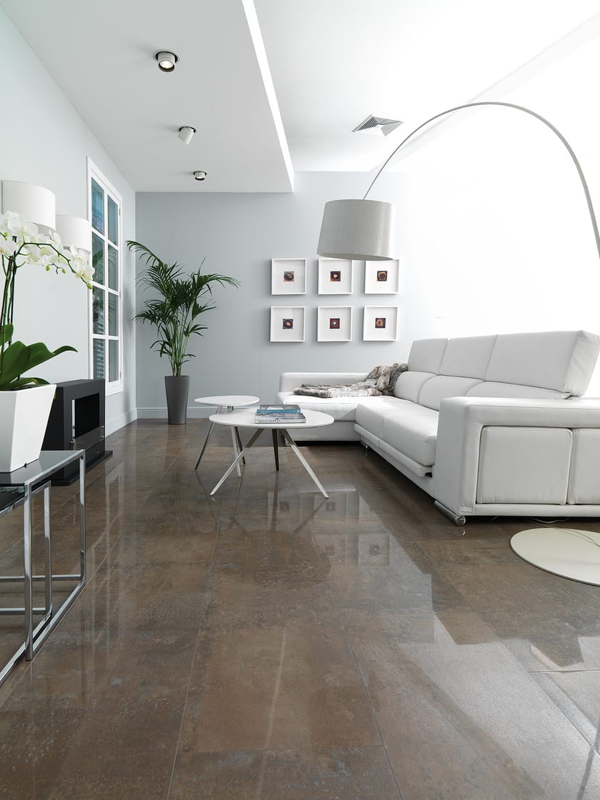 Porcelain stoneware wall/floor tiles with metal effect DETROIT ...