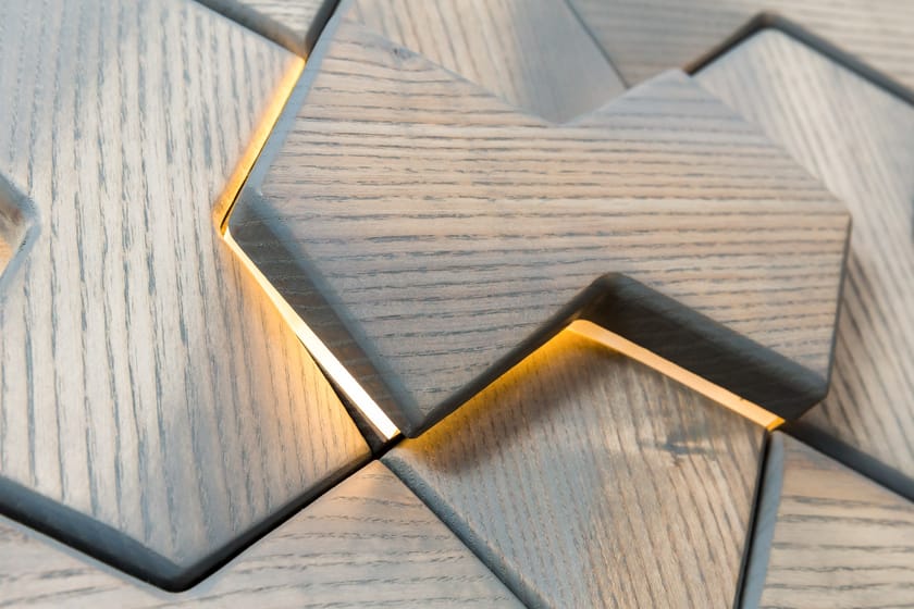 Modular wooden 3D Wall Cladding DETROIT By NEXT LEVEL DESIGN STUDIO