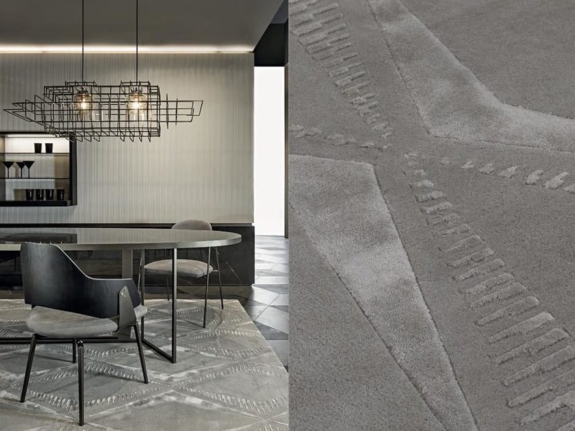 Handmade rectangular wool rug DIAMOND By Shake