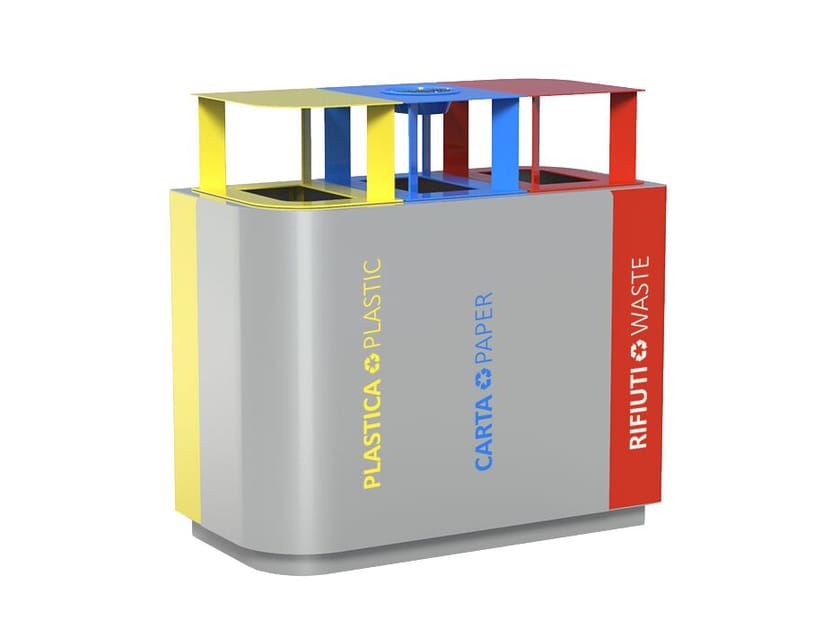 BENJAMIN Galvanized steel litter bin for waste sorting By DIMCAR ...