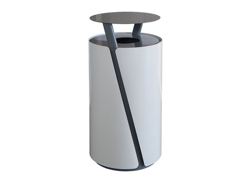 Cestone portarifiuti in lamiera zincata con coperchio BOB - DIMCAR ...