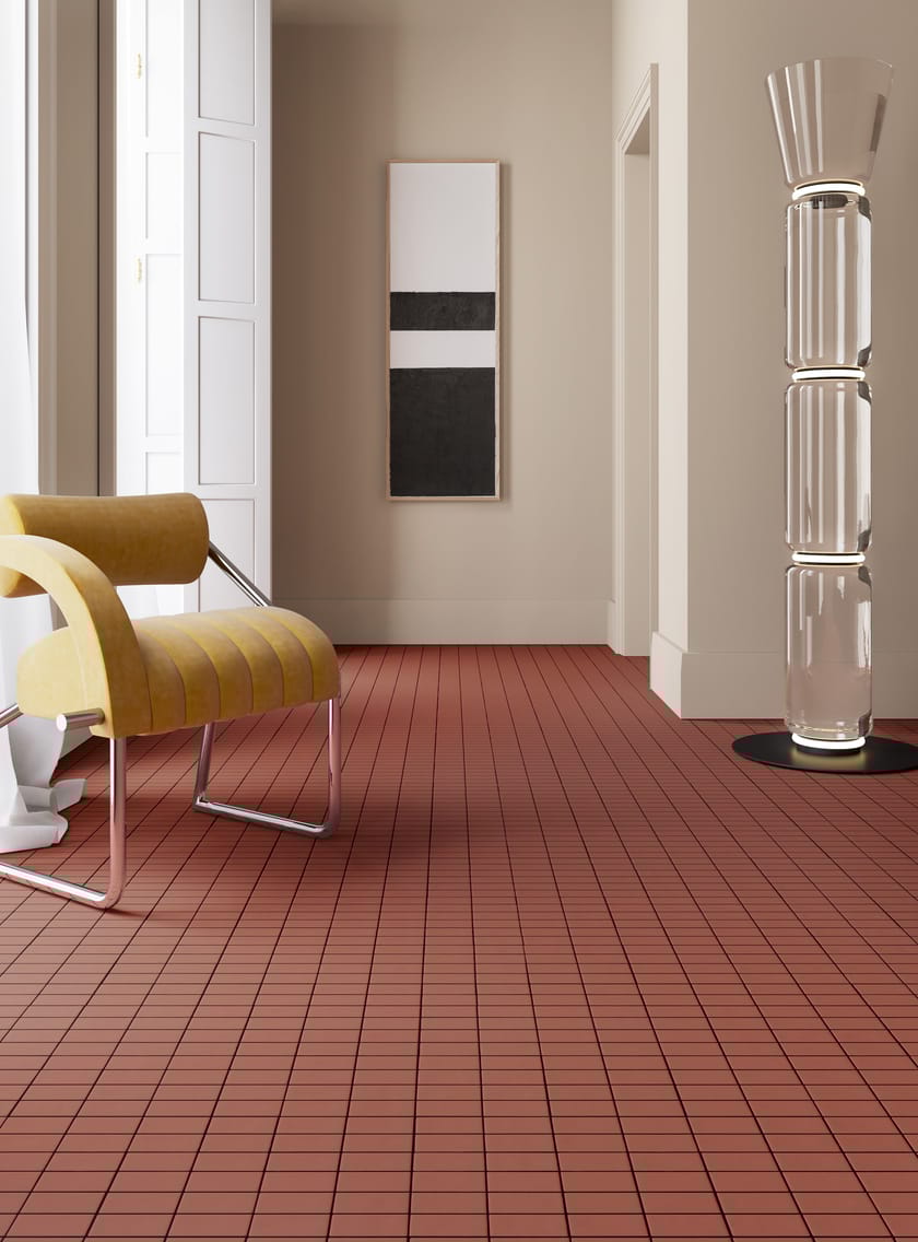 Glazed stoneware wall/floor tiles DIN RED MATT Din Collection By Mutina ...