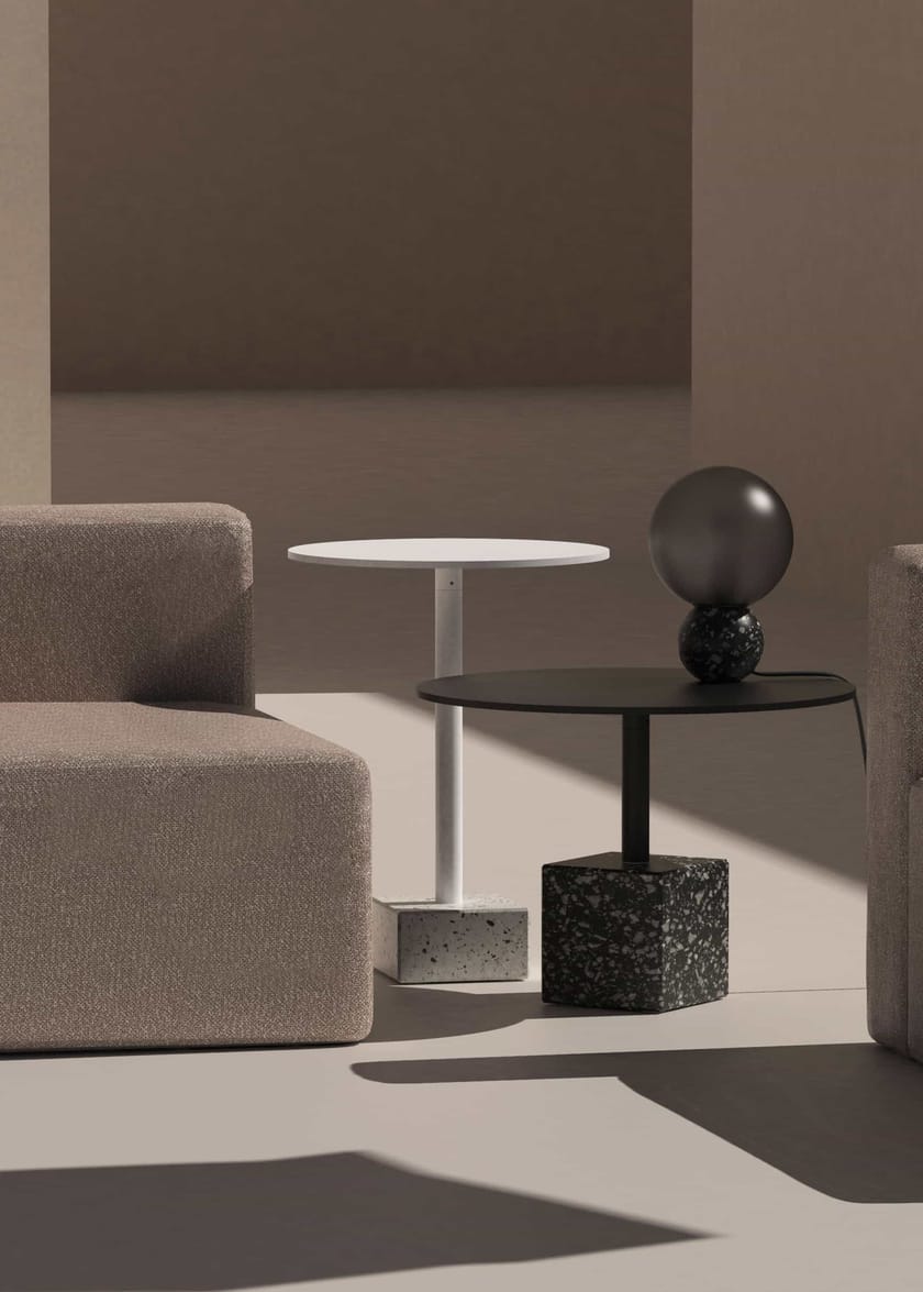 DING Round terrazzo coffee table By Bentu Design