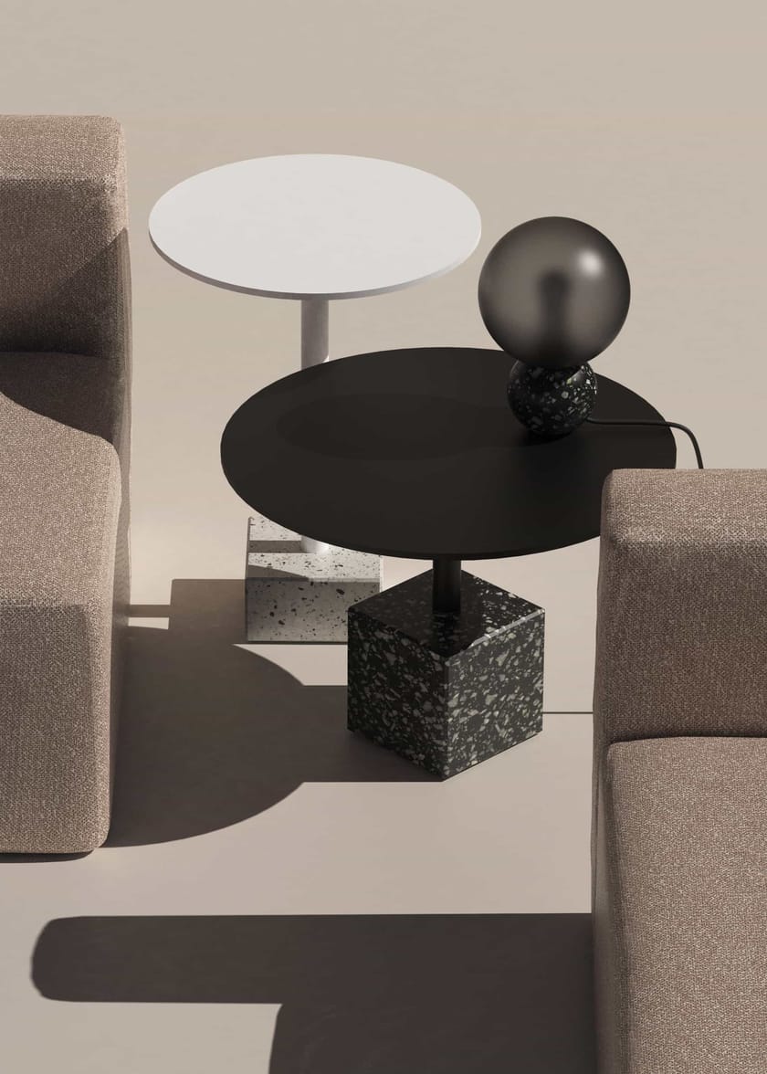 DING Round terrazzo coffee table By Bentu Design