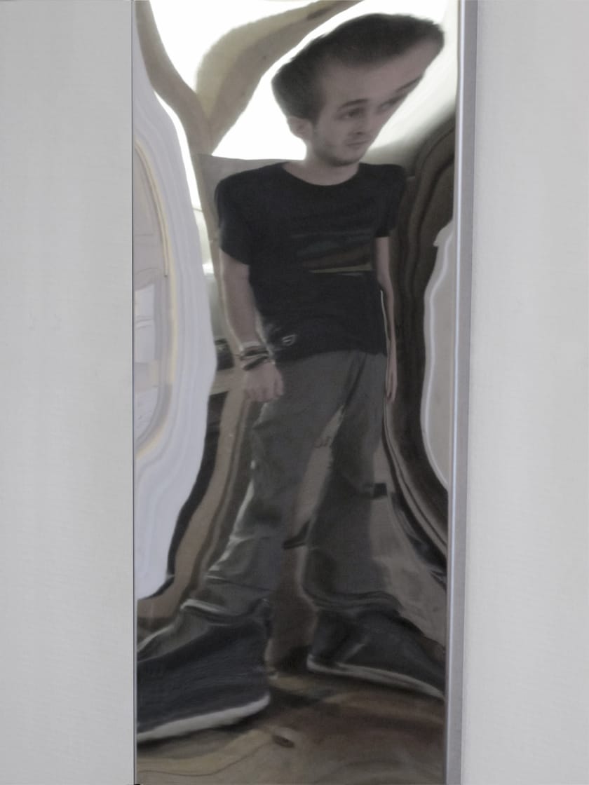 DISTORTING MIRROR 200x94 Specchio rettangolare deformante By VIDAME EDITIONS