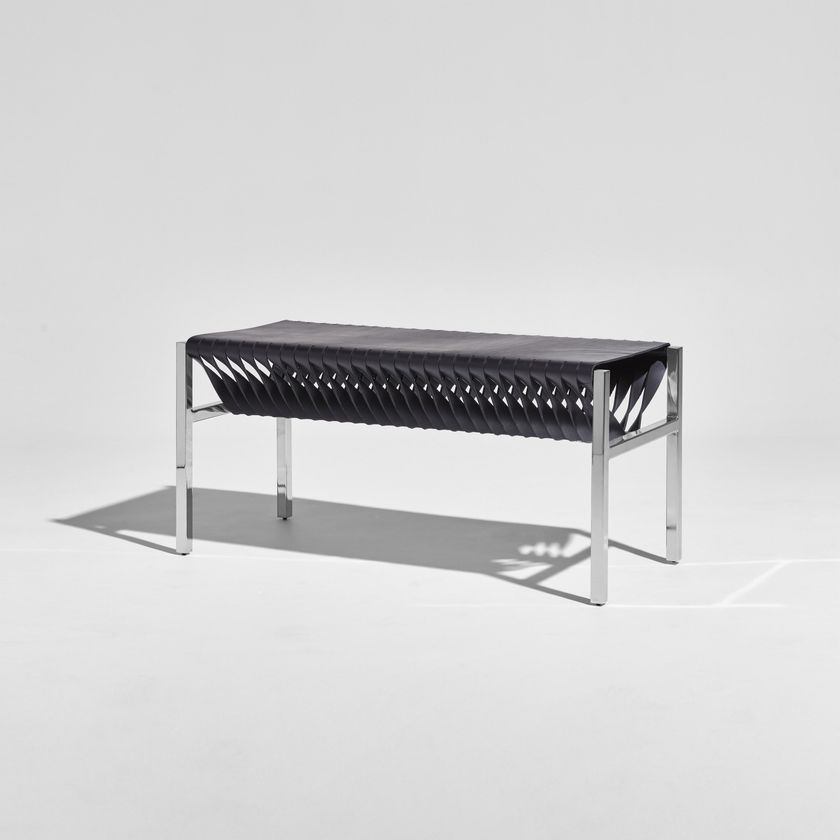 DL Tanned leather bench By DesignByThem | design Sarah Gibson, Nicholas ...