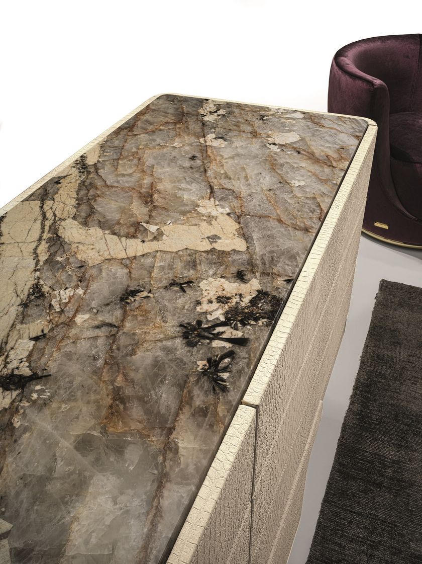 LOVELUXE 2020 – SARTORIA COLLECTION Leather chest of drawers By Longhi ...