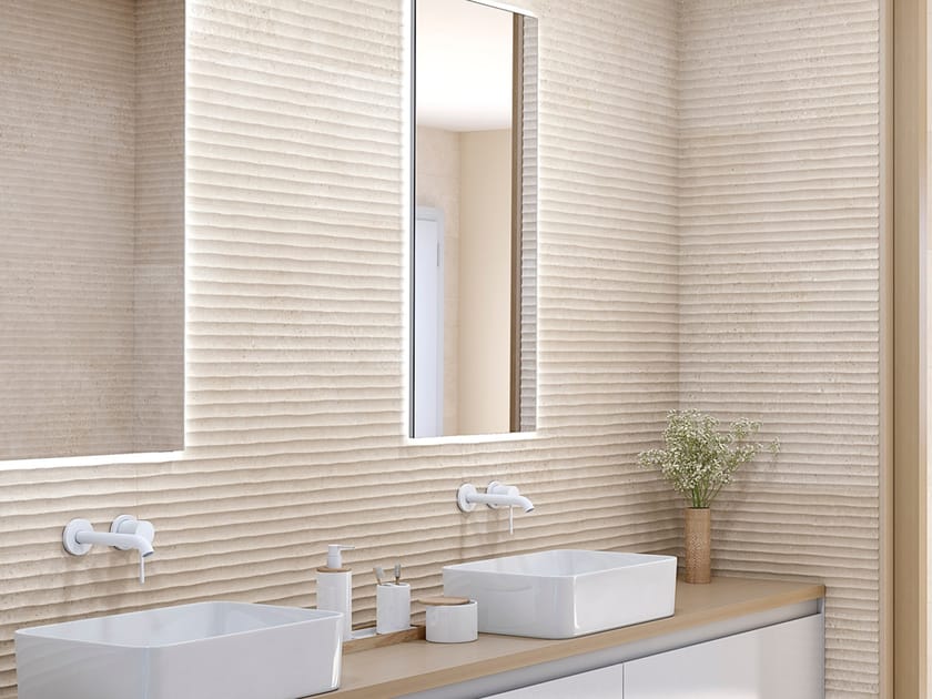 White-paste wall tiles with concrete effect DOHA By VIVES
