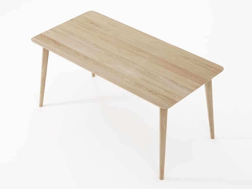 DOMANI Rectangular solid wood dining table By KARPENTER | design Hugues ...