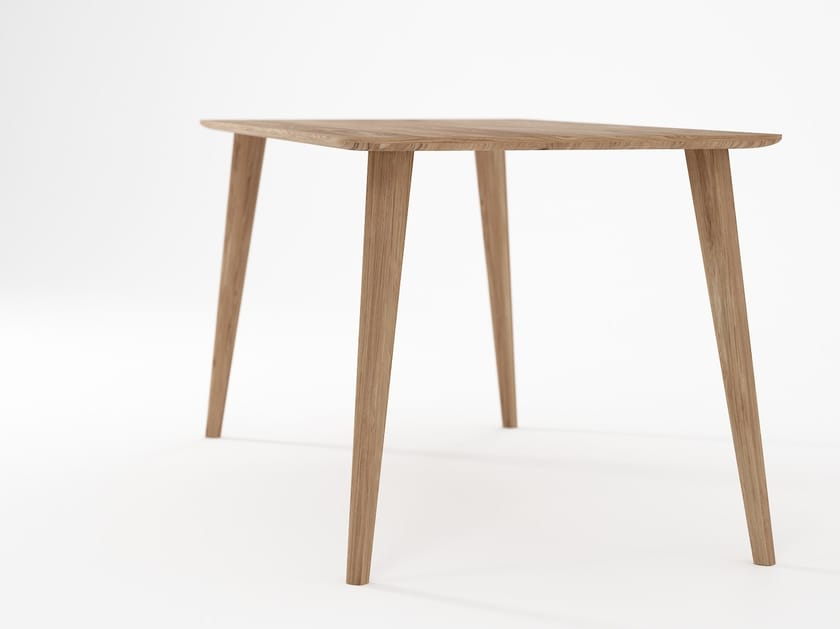 DOMANI Rectangular solid wood dining table By KARPENTER | design Hugues ...