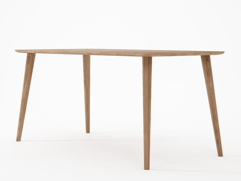 DOMANI Rectangular solid wood dining table By KARPENTER | design Hugues ...