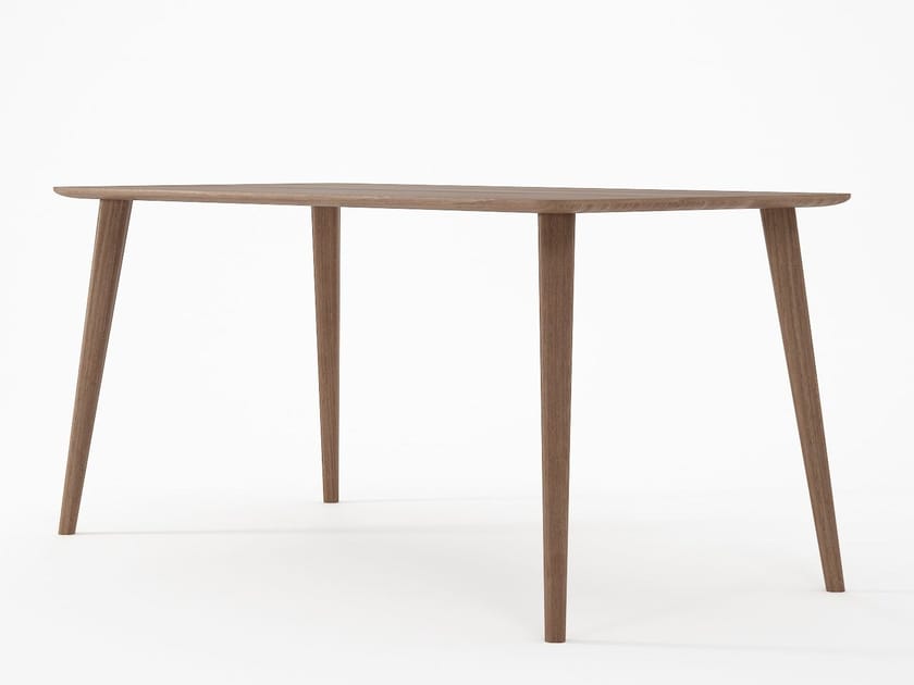 DOMANI Rectangular solid wood dining table By KARPENTER | design Hugues ...