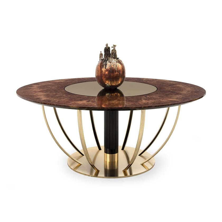 DOME Round dining table with Lazy Susan By Formitalia