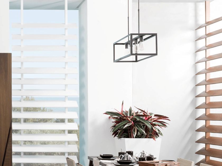 Direct light metal pendant lamp DOMINO By GAMADECOR