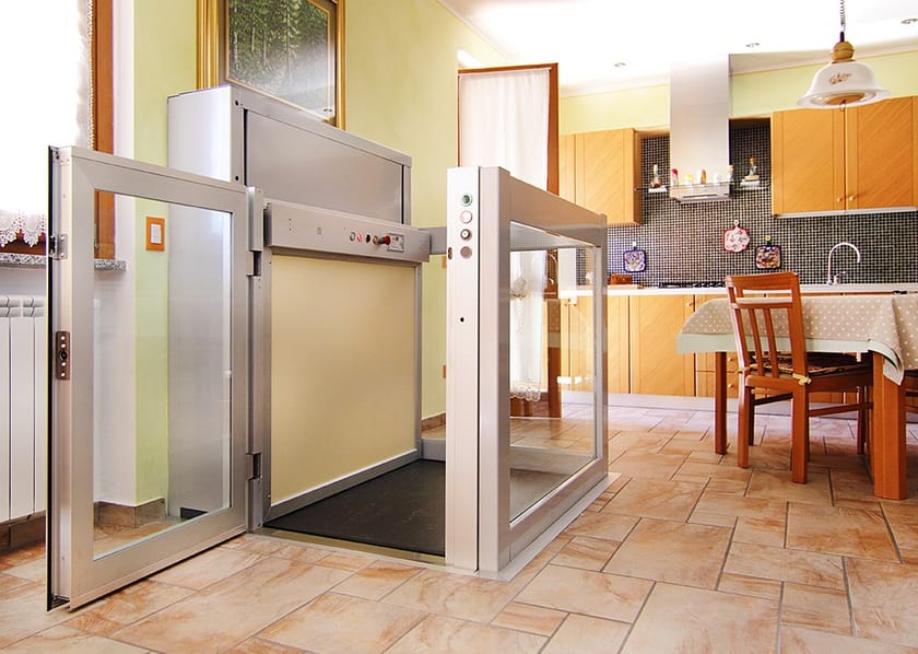 Indoor and outdoor platform lift DOMOFLEX OPEN By AREALIFT