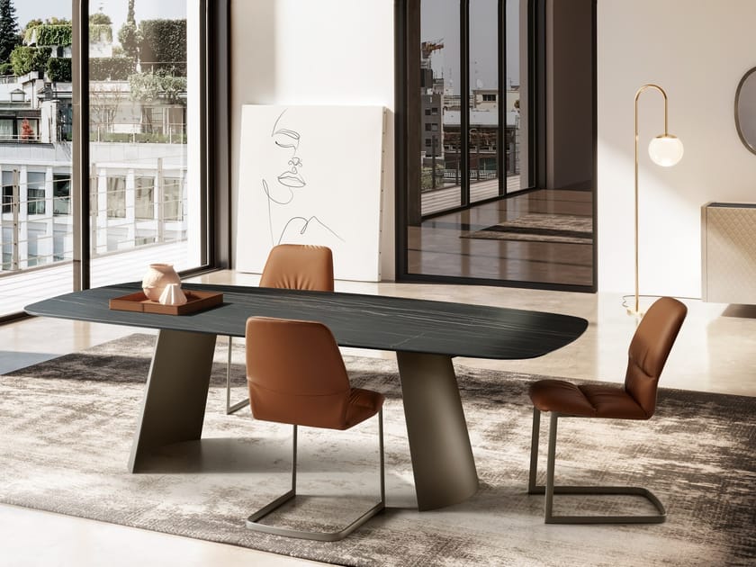 DORIAN Rectangular ceramic table By EFORMA | design Moom