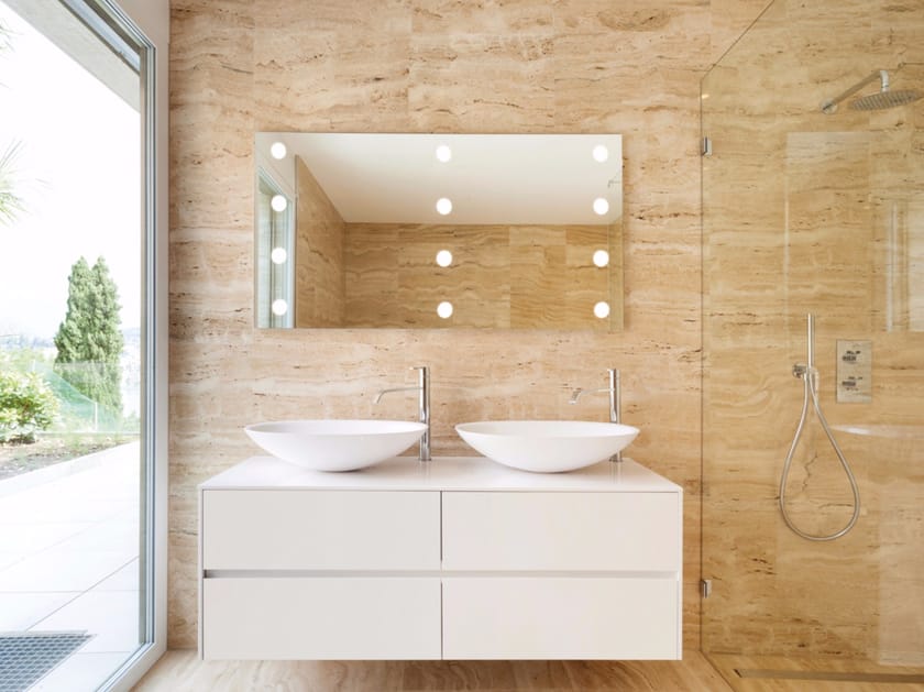 Wall-mounted mirror with integrated lighting DOTLIGHT By Top Light