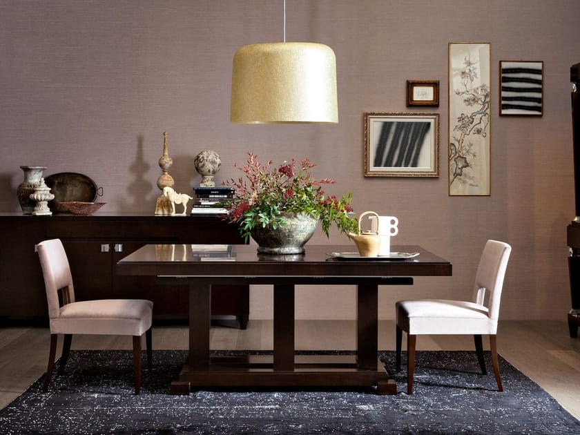 DOWNTOWN | Dining table Extending rectangular wooden table By SELVA