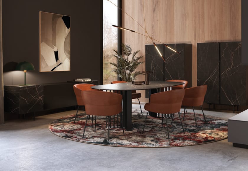 JOPLIN Round ceramic dining table By DRESSY | design Sergio Rochas