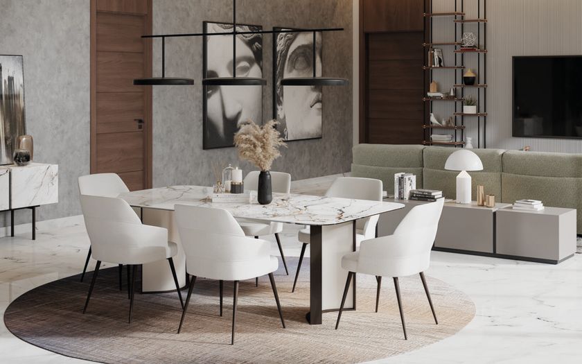 PARKER Rectangular ceramic dining table By DRESSY | design Sergio Rochas