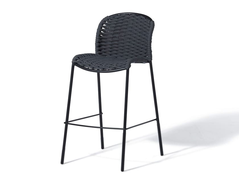 SLICK High garden stool with back By DRIGANI