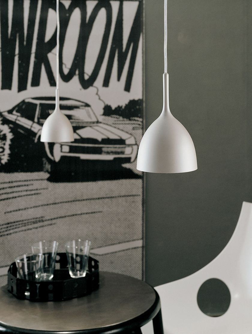Halogen steel pendant lamp DRINK H1 By Rotaliana design D&L Studio