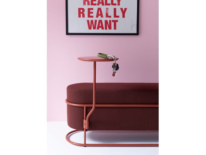 DROP Upholstered fabric bench By COR | design Pauline Deltour