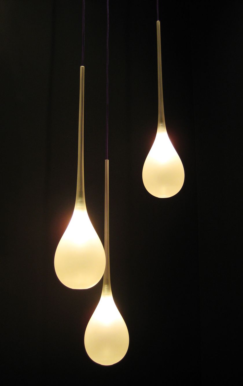 Blown glass pendant lamp DROP By melogranoblu