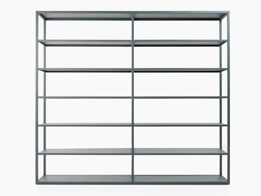 Double-sided modular metal bookcase DRY MODULE 6 By ONDARRETA