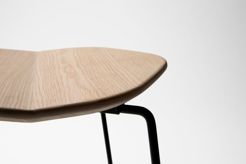 DUET | Low stool Sled base low stool with footrest By Ross Gardam