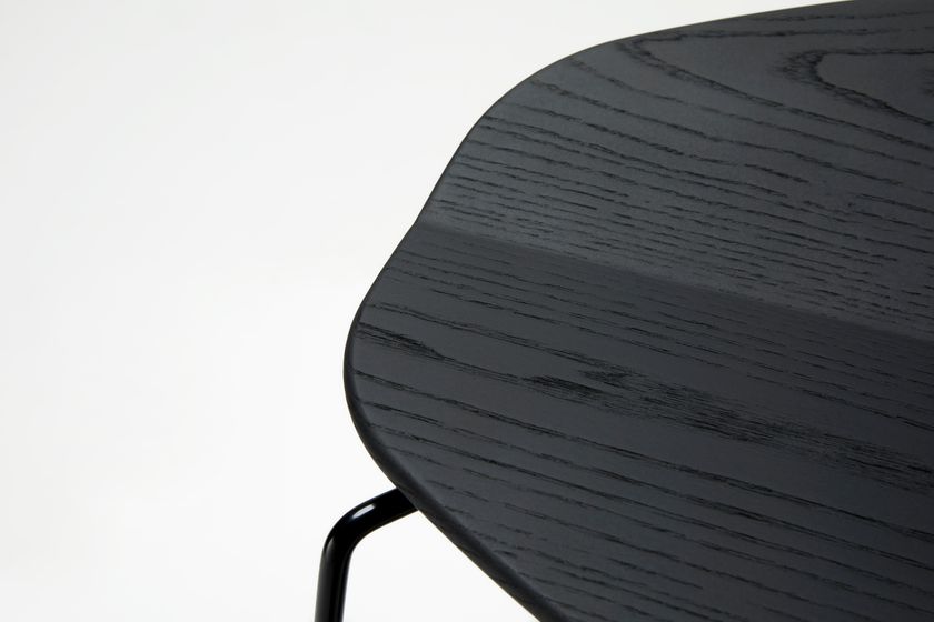 DUET | Low stool Sled base low stool with footrest By Ross Gardam