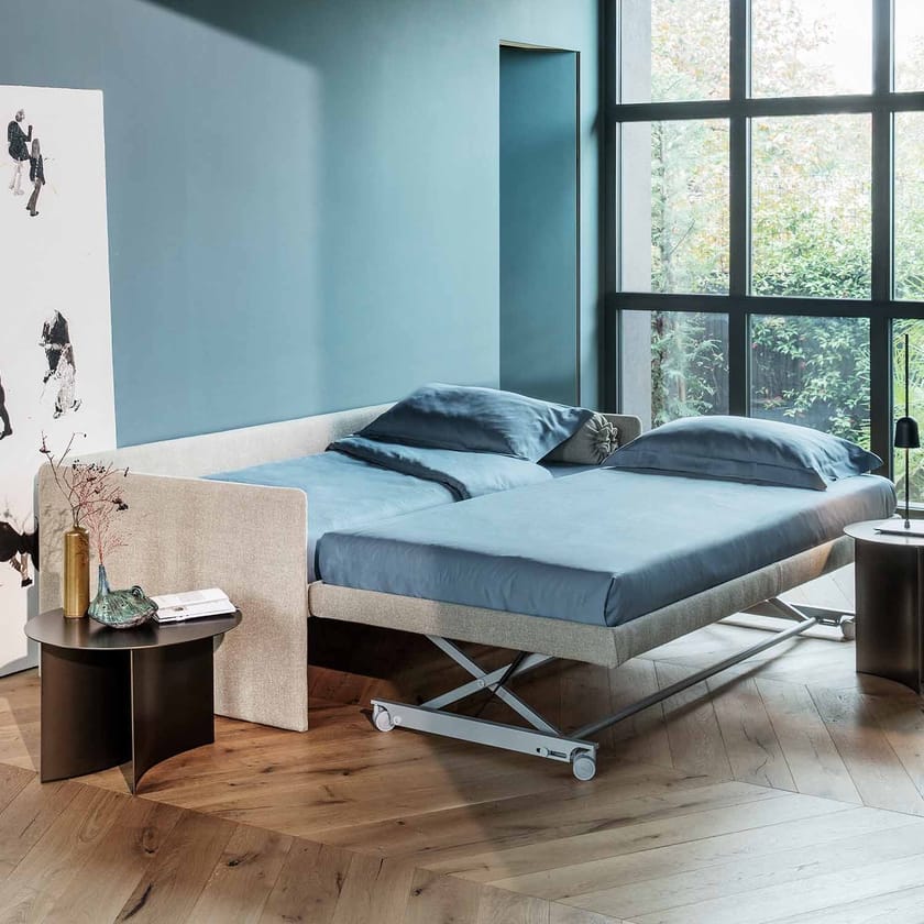DUETTO Divano letto sfoderabile in tessuto By Flou