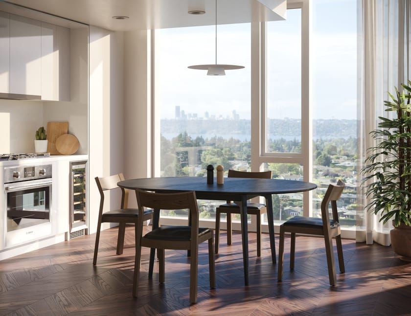 DULWICH Tavolo allungabile rotondo in wengè By Case | design Matthew Hilton