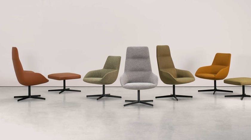 DUNAS LOUNGE | Armchair with headrest By INCLASS design Christophe Pillet