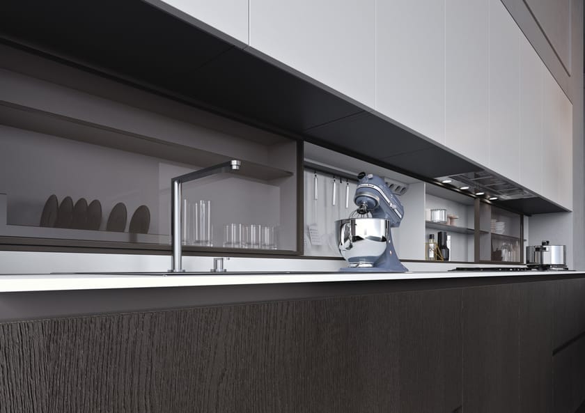 Kitchen with peninsula DUNE 04 Dune Collection By Pedini