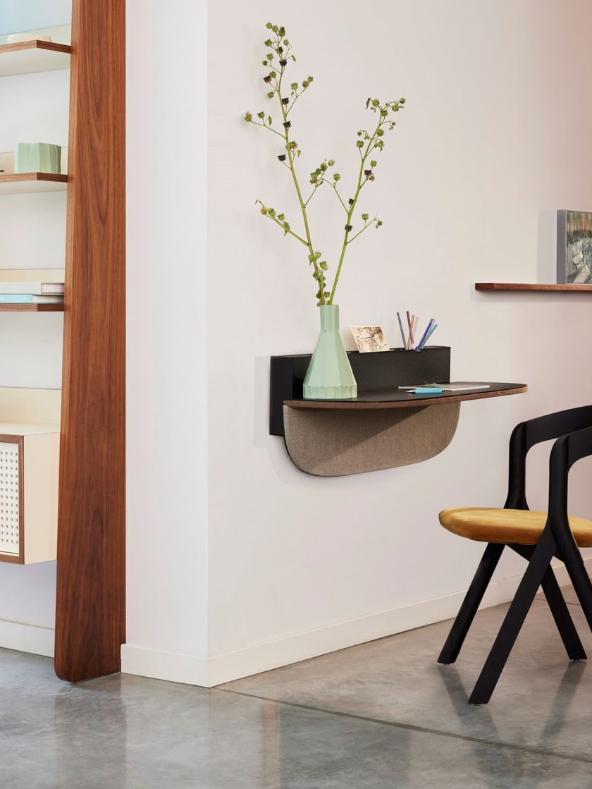 Wall mounted PC secretary desk DUNE By Bolzan Letti design ruga ...