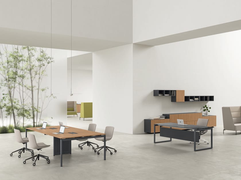 DV802 Rectangular melamine and metal meeting table By DVO | design ...