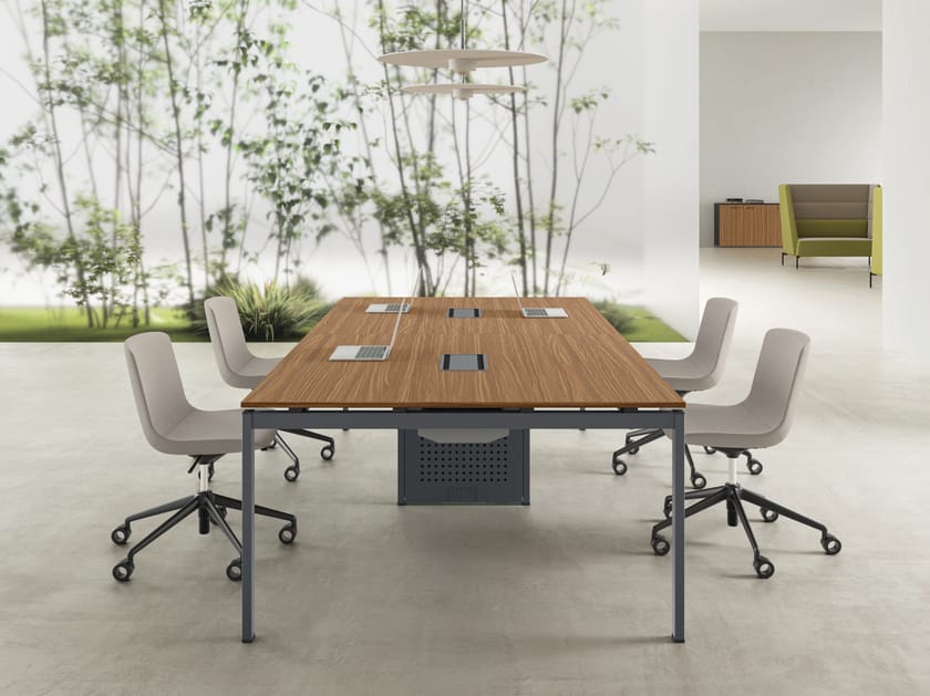 DV802 Rectangular melamine and metal meeting table By DVO | design ...