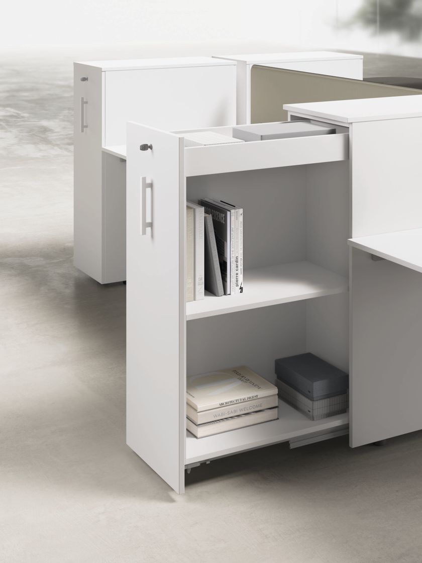 DV802 Mesa de escritório modular em melamina e metal By DVO | design ...